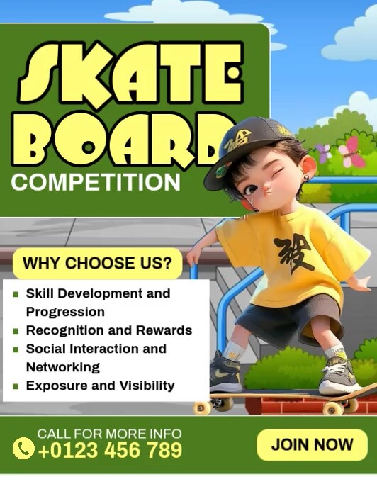 Skate Board Competition Templat | PosterMyWall