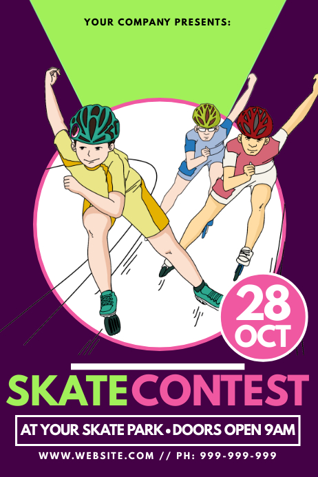Skate Contest Poster Template | PosterMyWall