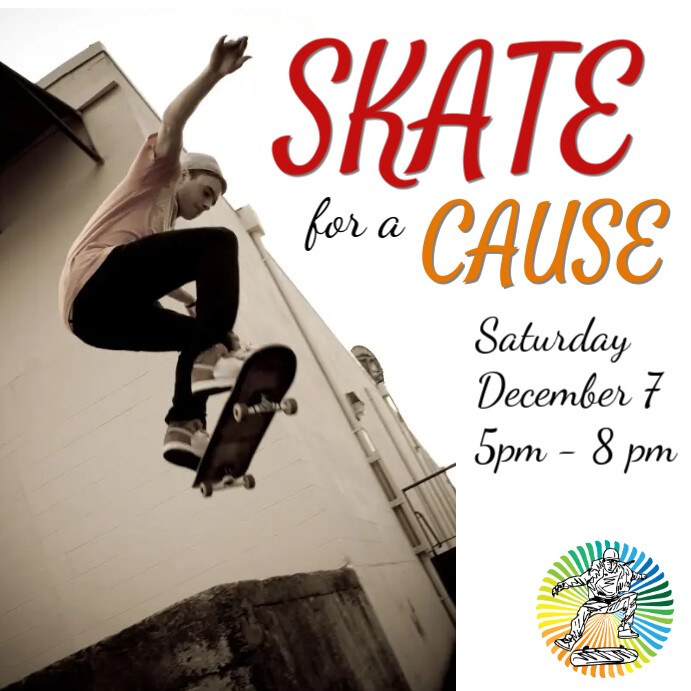 Plantilla de Skate for a cause poster | PosterMyWall