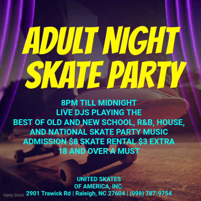 Skate Night Flyer Template | PosterMyWall