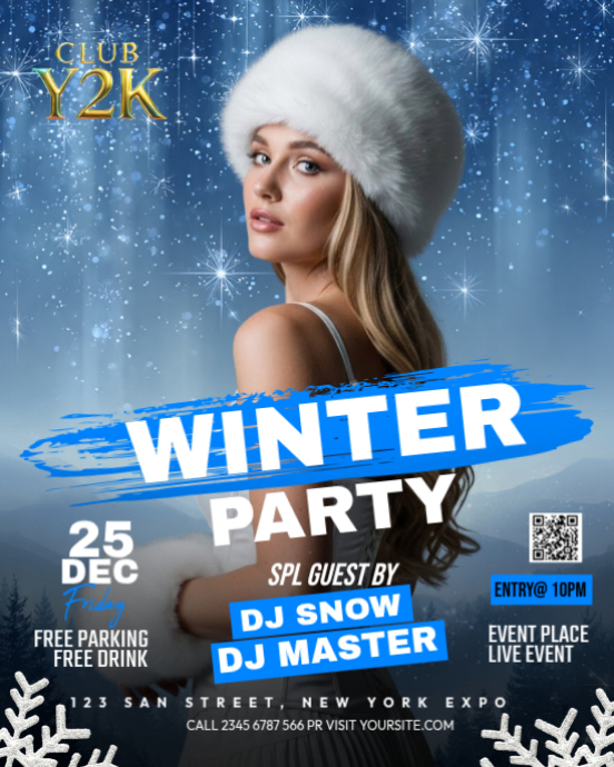 Skate Winter Bash Template | PosterMyWall