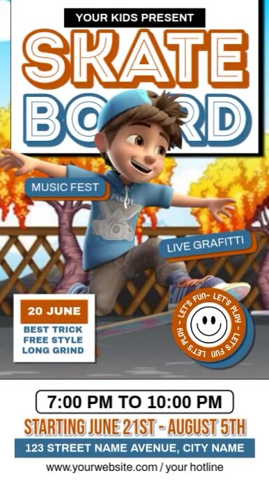 Copy of Skateboard Competition Template | PosterMyWall