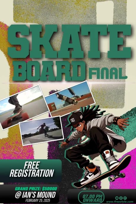 Skateboard Final Poster Template | PosterMyWall