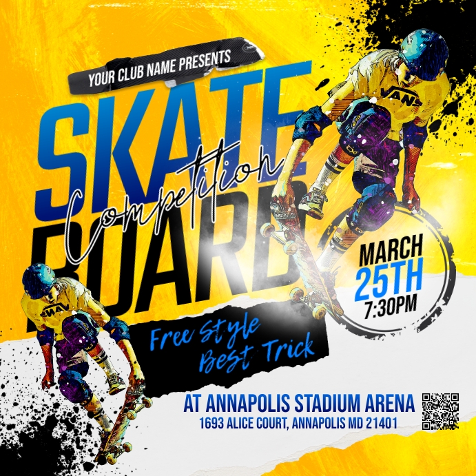 Skateboard Instagram Post Template | PosterMyWall
