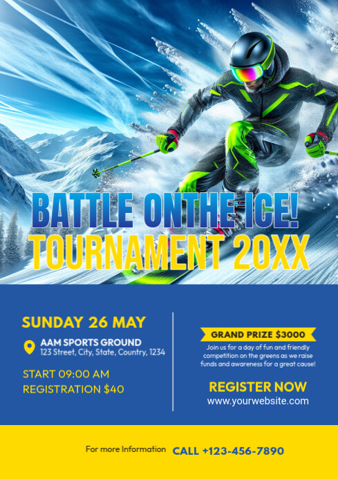 Skating Competition Flyer Template | PosterMyWall