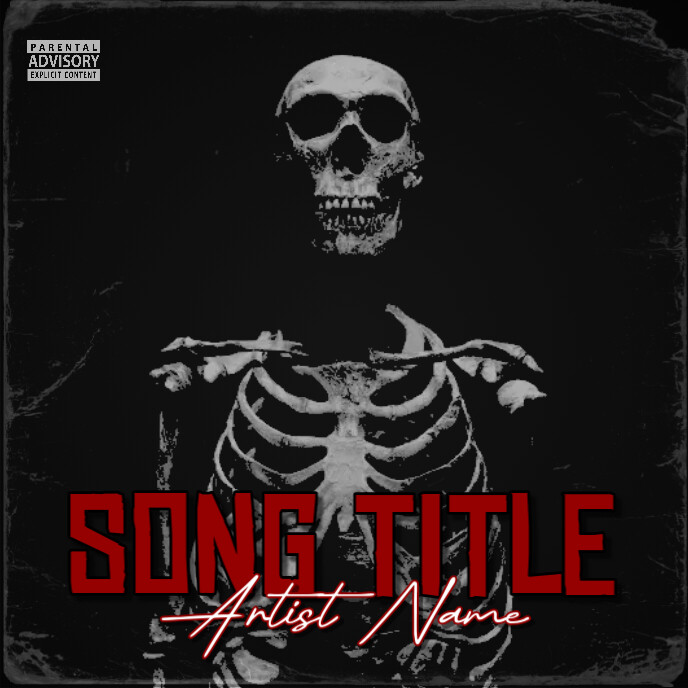 skeleton Album Cover Template | PosterMyWall