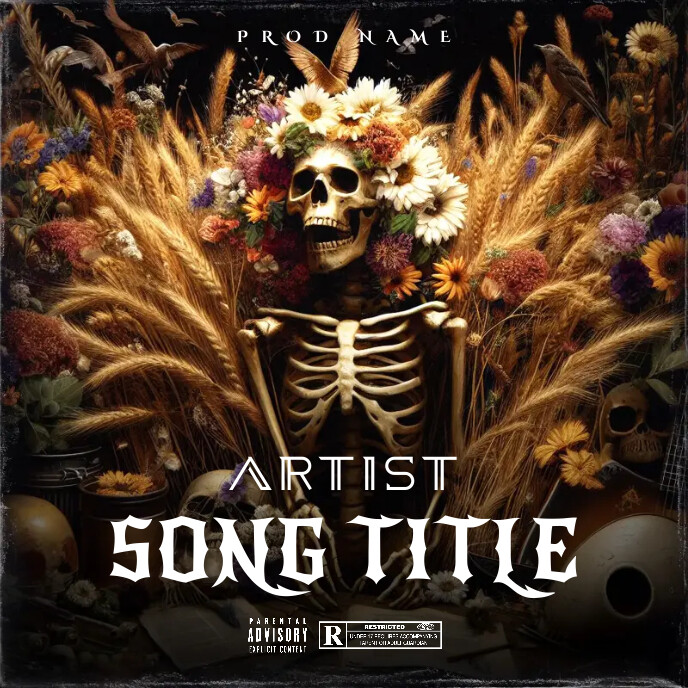 Plantilla de skeleton cover art template | PosterMyWall