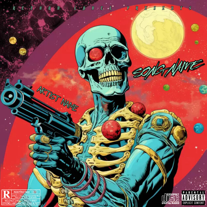 SKELETON KING SONG MIXTAPE ALBUM COVER TEMPLA-skabelon | PosterMyWall