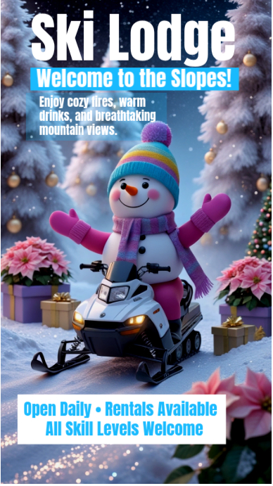 Copy of Ski Lodge Poster, Lodge Template, Lodge Poster, Lodge Flyer ...