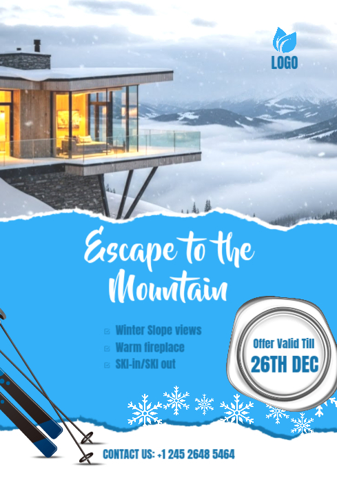 Ski Lodge Poster | Ski Lodge Template | PosterMyWall