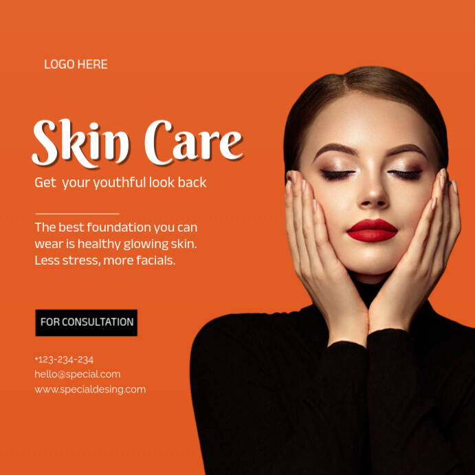 Skin care consultation post Template | PosterMyWall