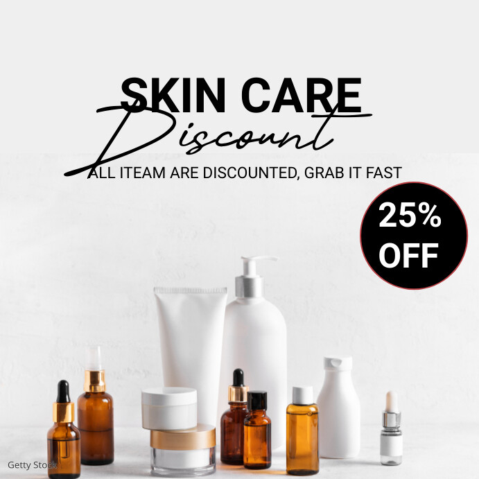Skin care discount Template | PosterMyWall