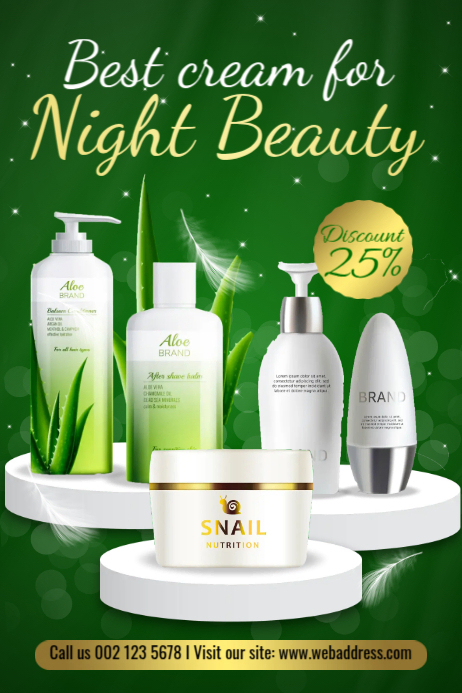 Skin Care Green Template | PosterMyWall