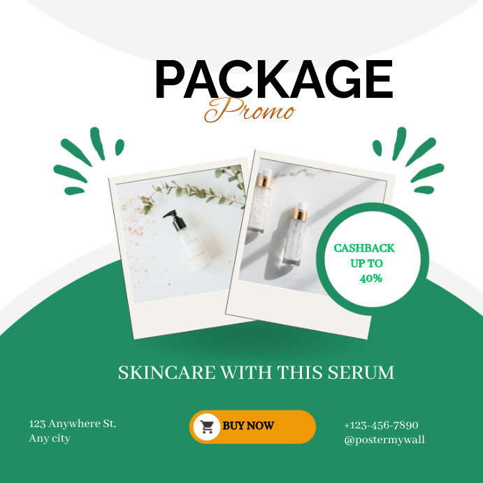 Skincare package promo Template | PosterMyWall