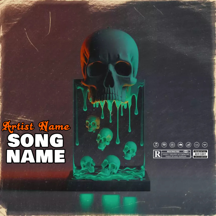 skolet Cover music Album art trap mixtape rap | PosterMyWall