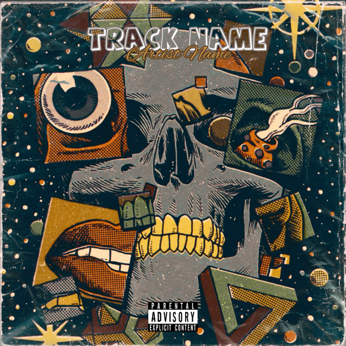 skull Cover Album music art trap mixtape rap Template | PosterMyWall