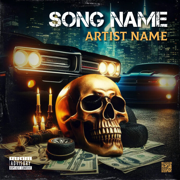 skull cover art (1) Template | PosterMyWall
