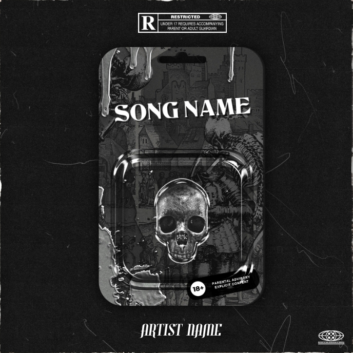 skull cover art by belkacem designer Template | PosterMyWall