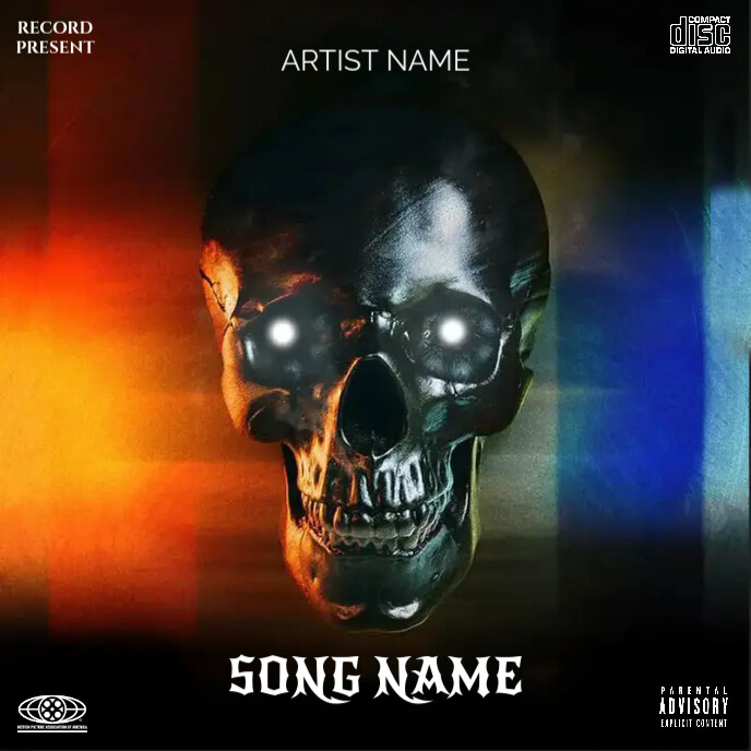 skull cover art by belkacem designer Template | PosterMyWall