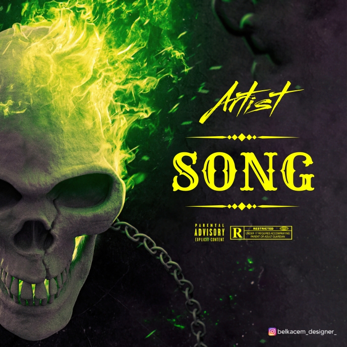 skull cover art Template | PosterMyWall