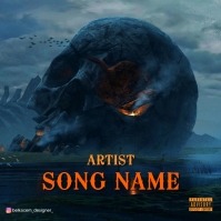 blue skull cover art Template | PosterMyWall