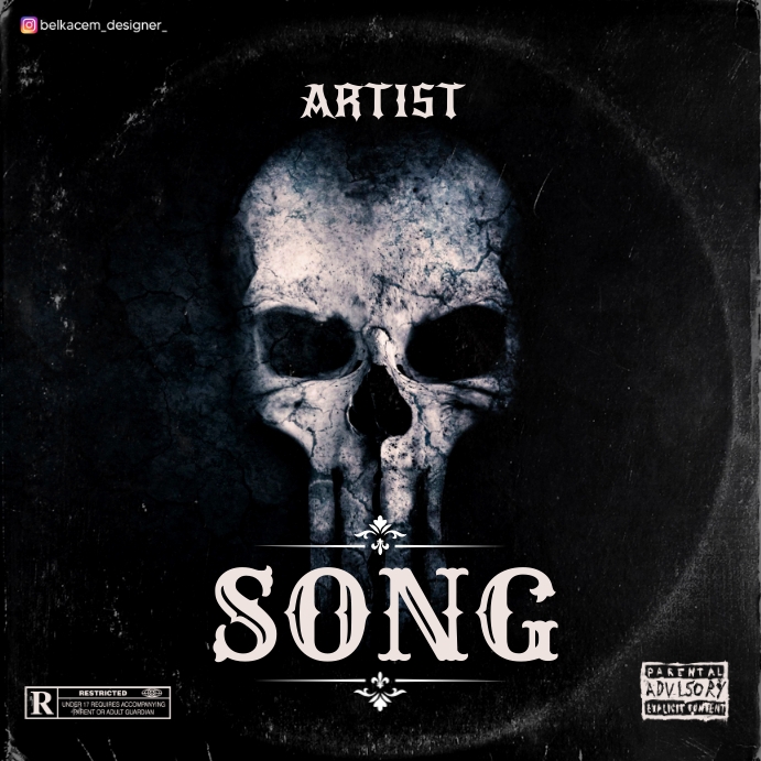 skull cover art Template | PosterMyWall