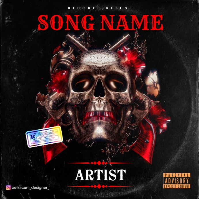 skull cover art Template | PosterMyWall