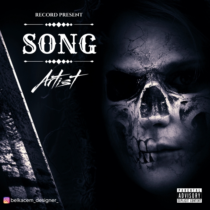 skull death cover art Template | PosterMyWall
