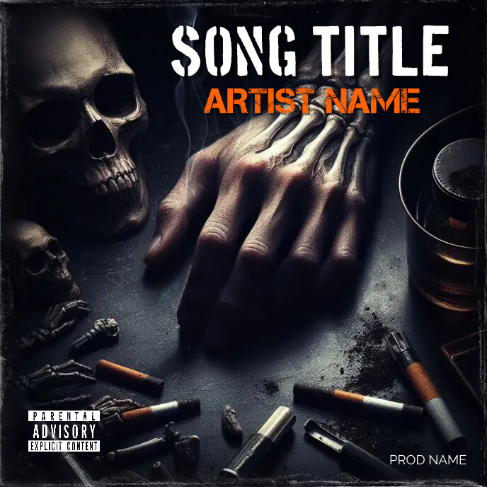 Plantilla de skull hand album cover art | PosterMyWall
