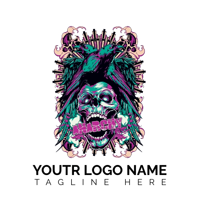 skull or crow logo Template | PosterMyWall