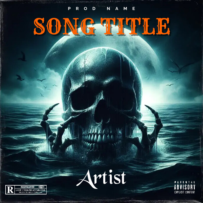 Plantilla de skull sea album cover art | PosterMyWall