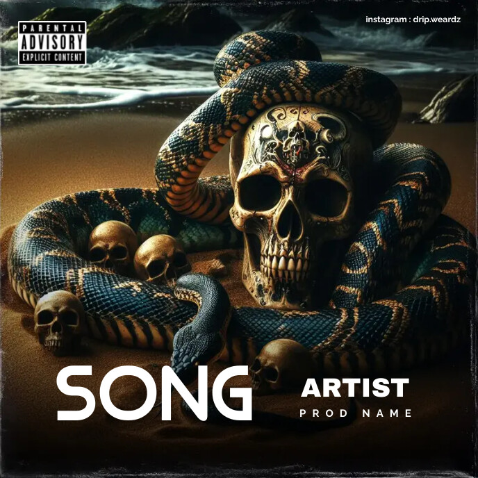 Copy of skull snake cover art | PosterMyWall