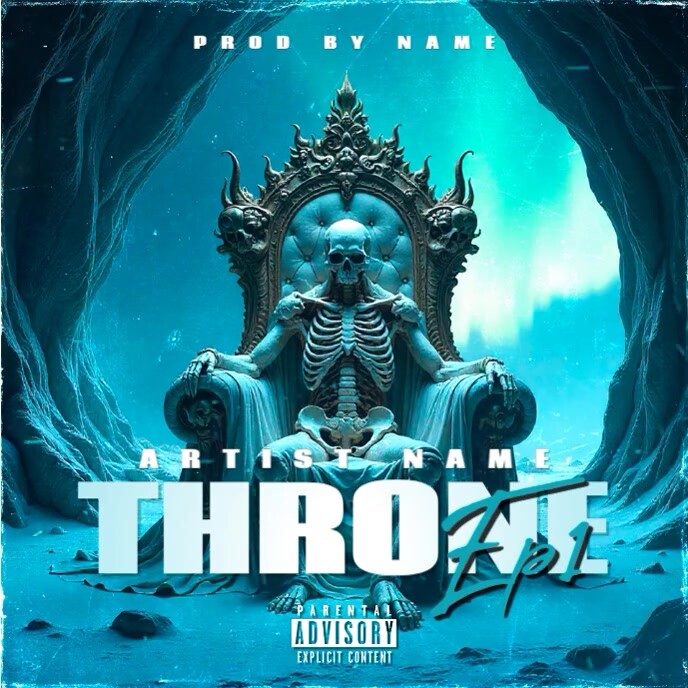 Copy of Skull Throne Album Cover Обложка Альбома | PosterMyWall