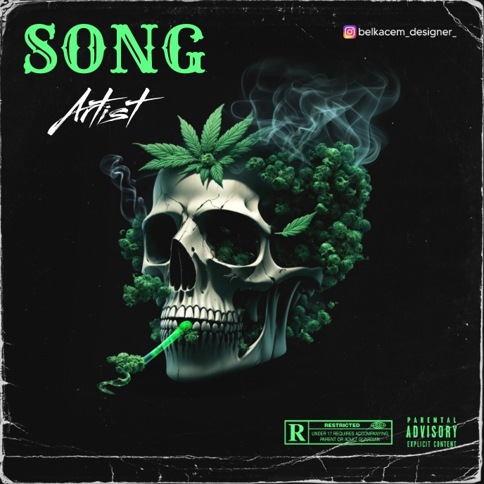 Copy of skull weed cover art by belkacem designer | PosterMyWall