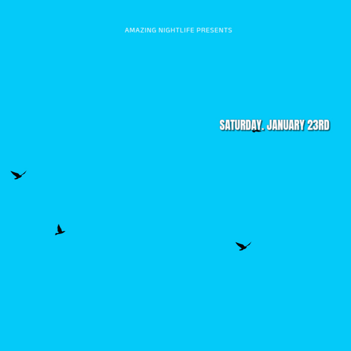 Plantilla de Sky Blue Futuristic Club DJ Flyer | PosterMyWall