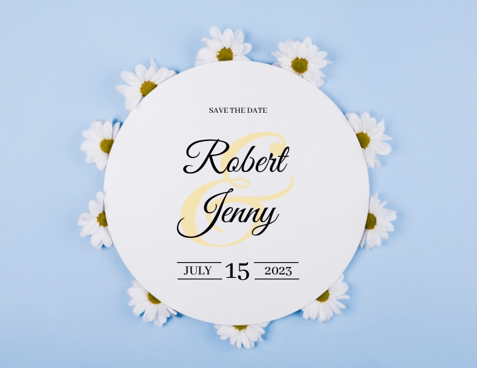 Sky Blue Round Frame Template | PosterMyWall