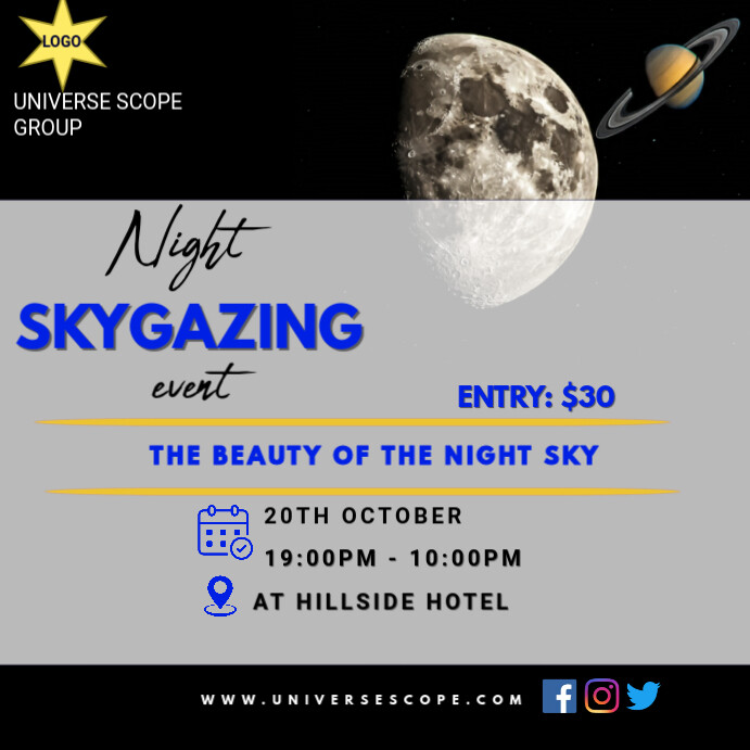 Plantilla de Sky Gazing Event | PosterMyWall