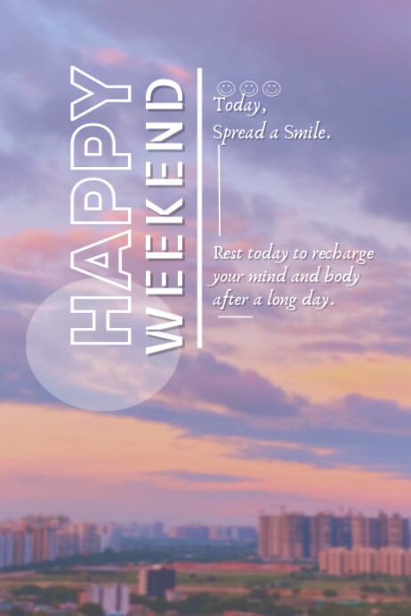 Plantilla de sky happy weekend poster | PosterMyWall