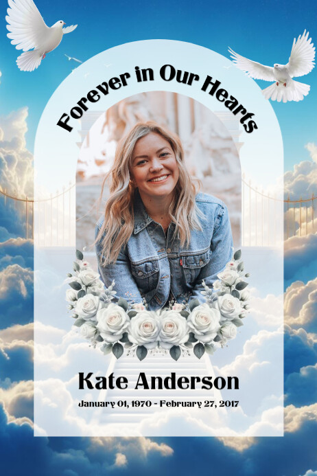 Copy of Sky Modern & Minimal Funeral Poster | PosterMyWall