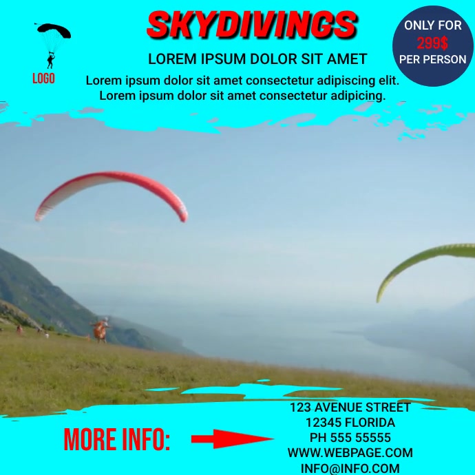 Plantilla de SKYDIVINGS INSTAGRAM POST | PosterMyWall