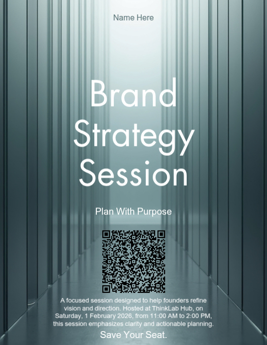 Slate Grey Brand Strategy Session Abstract Flyer Template | PosterMyWall