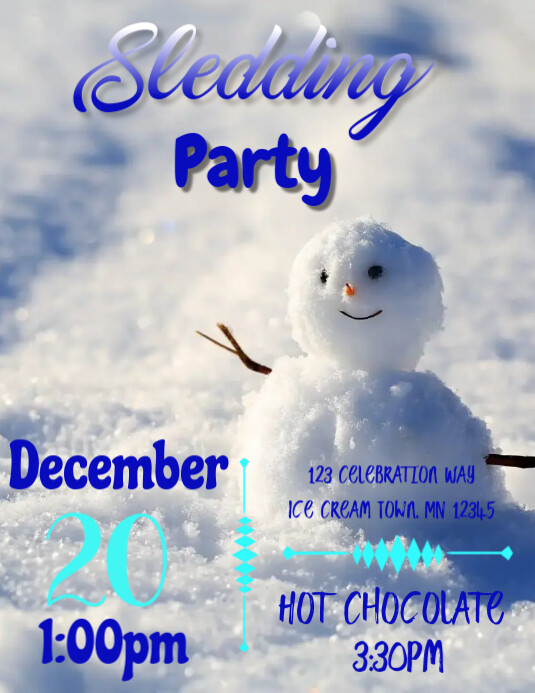Sledding Template | PosterMyWall