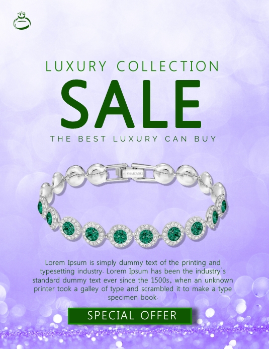 Plantilla de SLEEK JEWELLERY PROMOTION POSTER TEMPLATE (1) | PosterMyWall