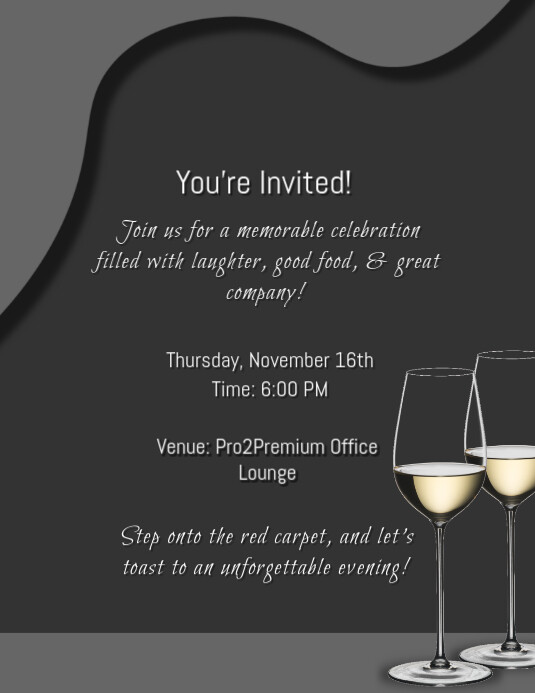 Sleek Modren Party Invitation flyer, Business Invitation Template ...