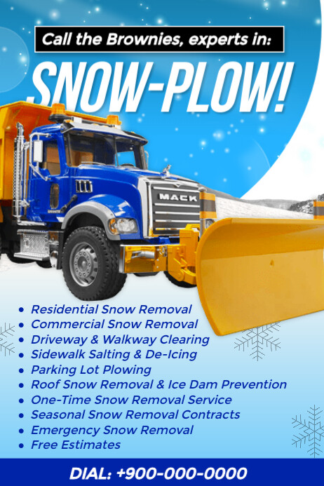 Sleek snow removal poster Template | PosterMyWall