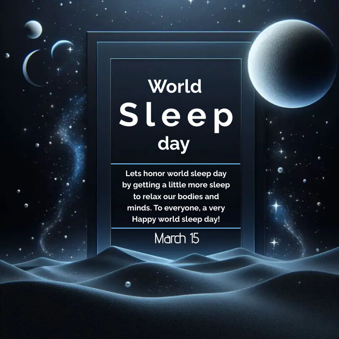 Sleep day flyer template | PosterMyWall
