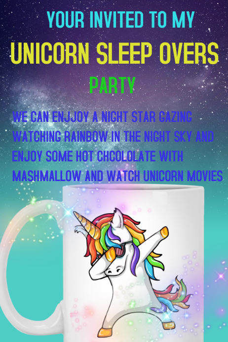 SLEEP OVER PARTY Template | PosterMyWall