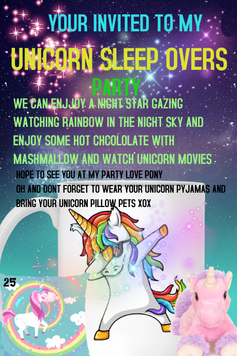 SLEEP OVER PARTY Template | PosterMyWall