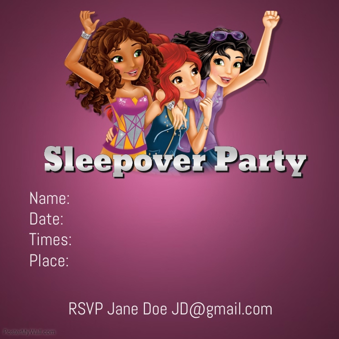 Copy of Sleepover Party | PosterMyWall