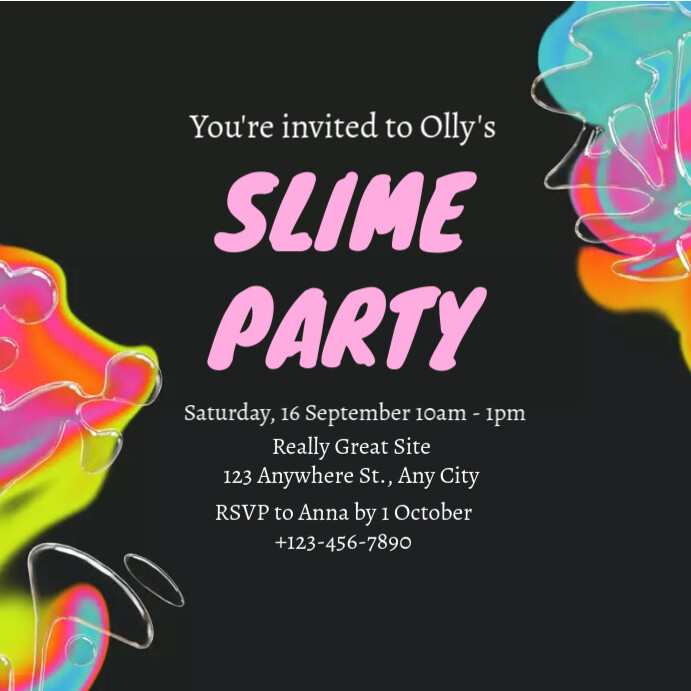 Slime Party Instagram Post เทมเพลต | PosterMyWall